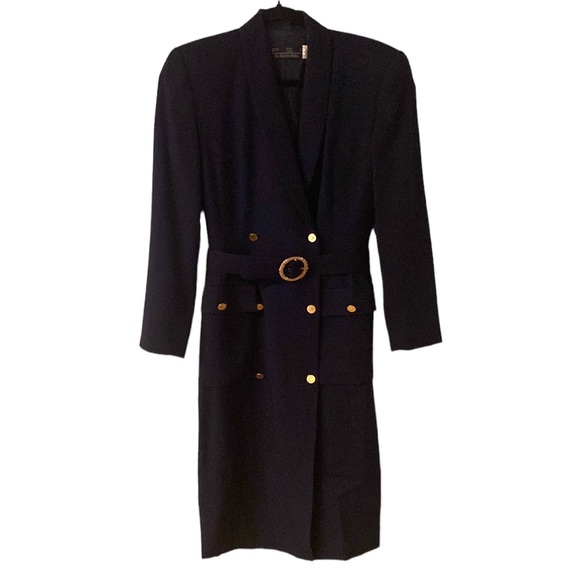 PSI by Alvin Bell | Dresses | Psi By Alvin Bell Vintage Wool Navy Blue ...
